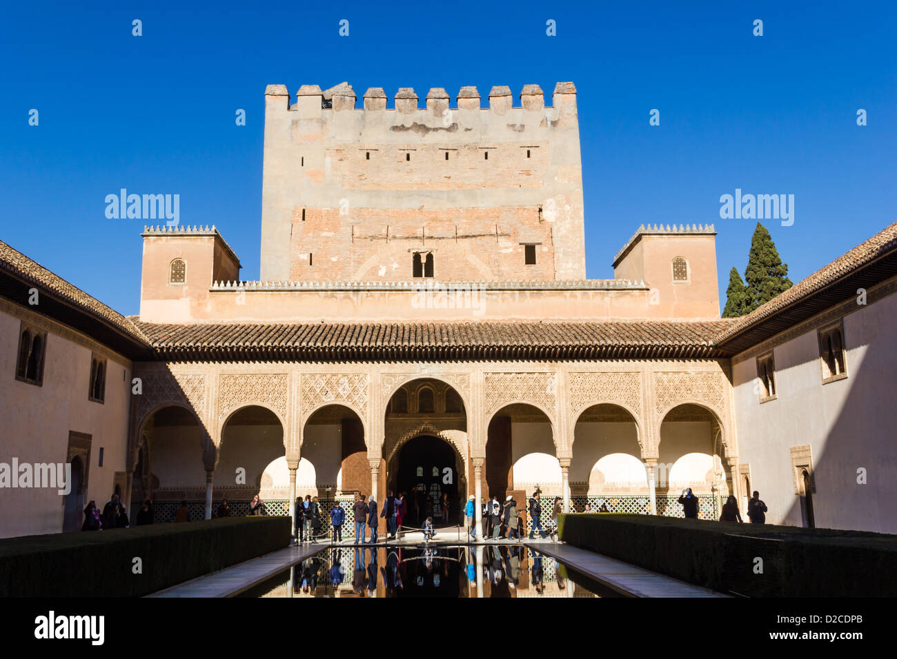 Alhambra Palace - Court of the Myrtles Stock Photo - Alamy