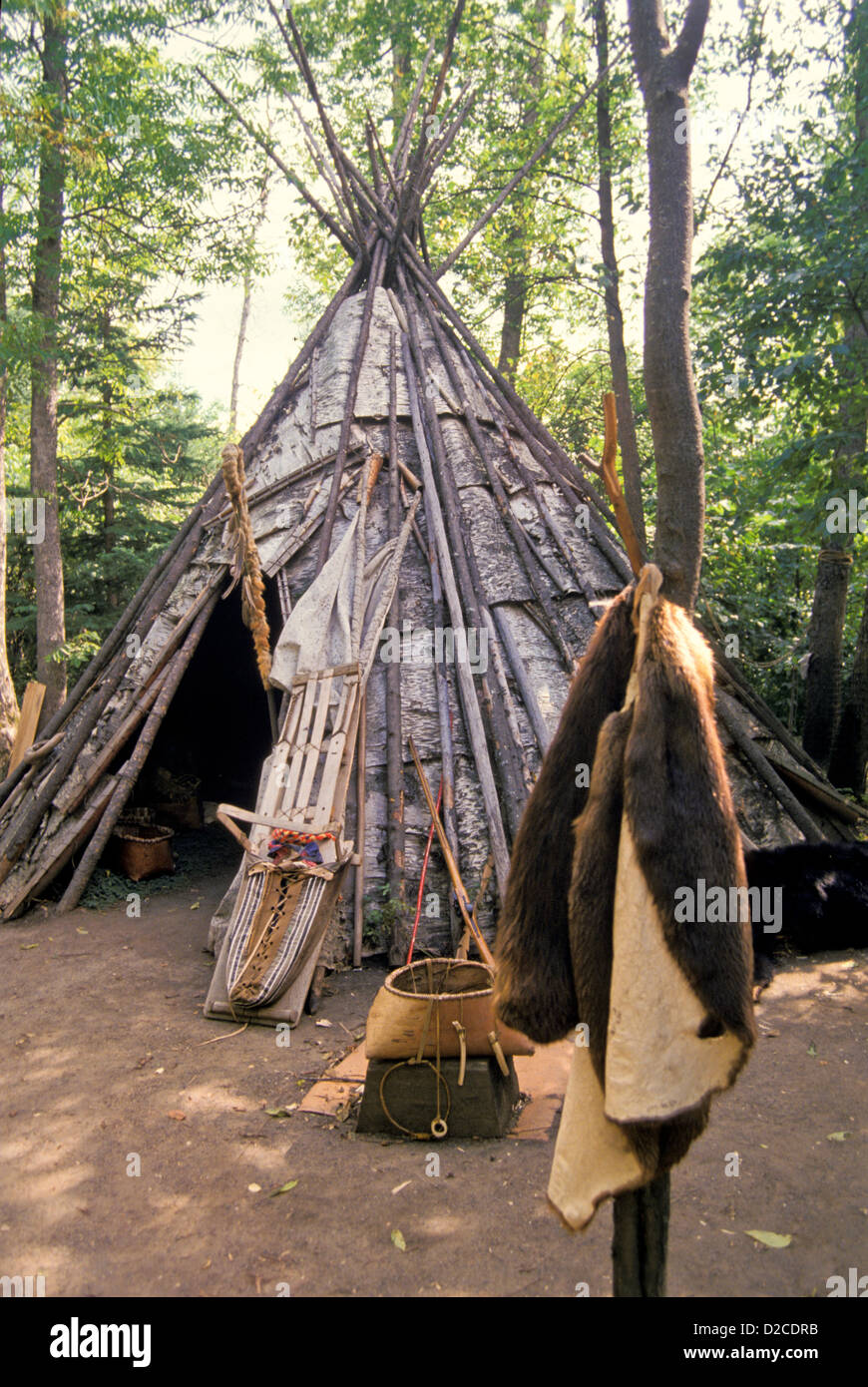 Canada, Ontario, Thunder Bay. Fort William. Native American Teepee ...