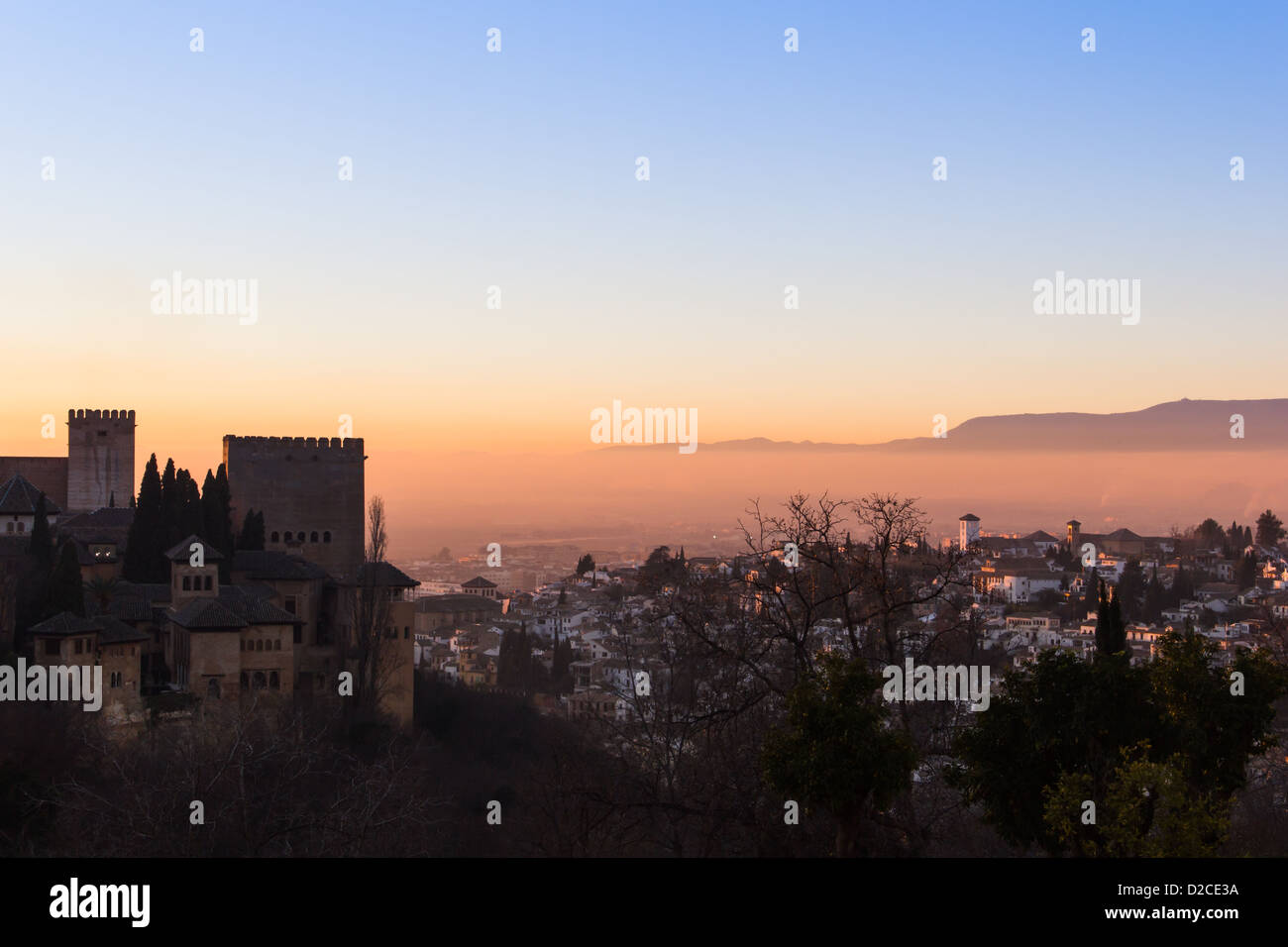 Alhambra sunset granada sunset hi-res stock photography and images - Alamy