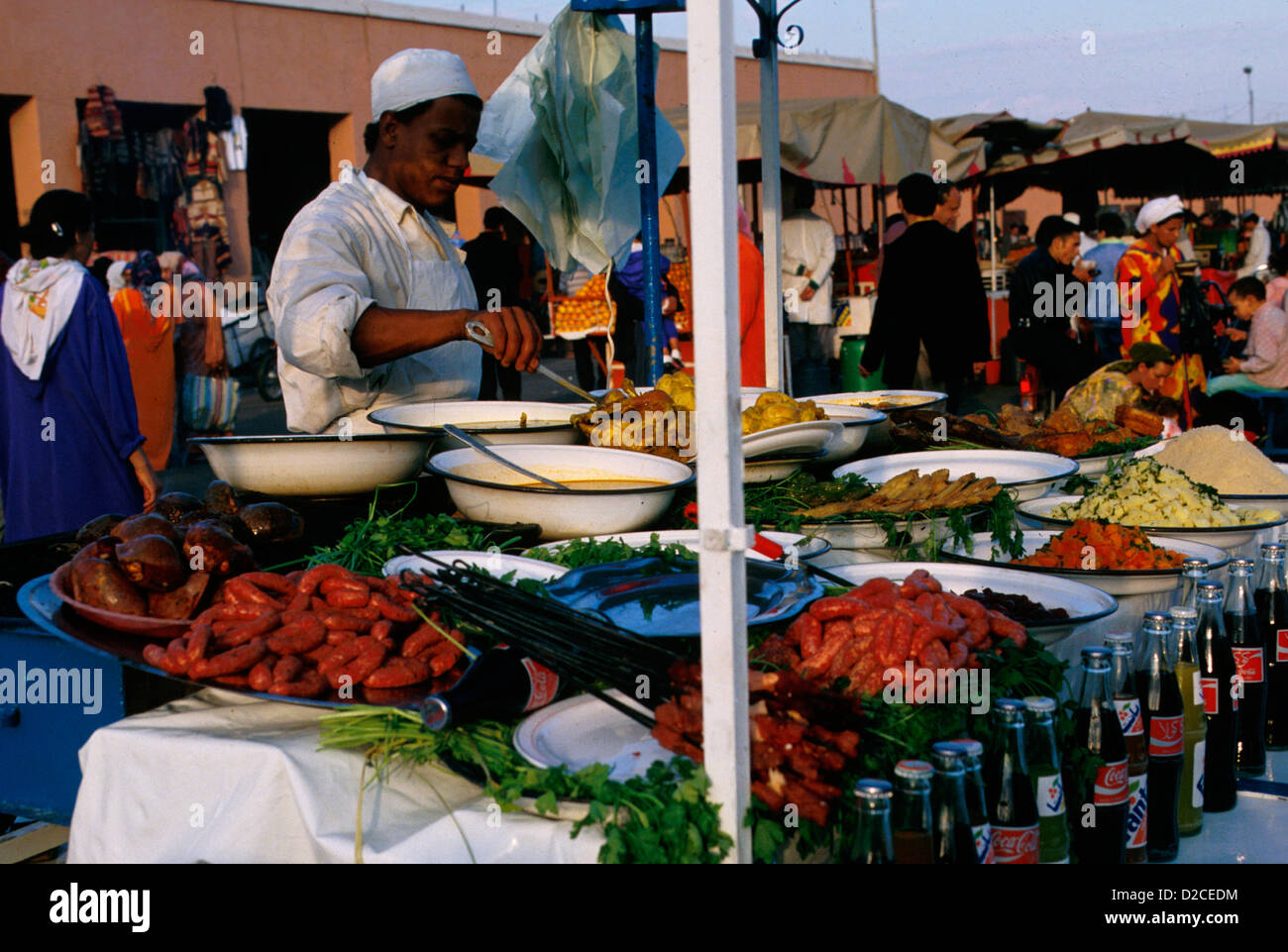Morocco, Marrakesh. Outdoor Market Food Stall Stock Photo - Alamy