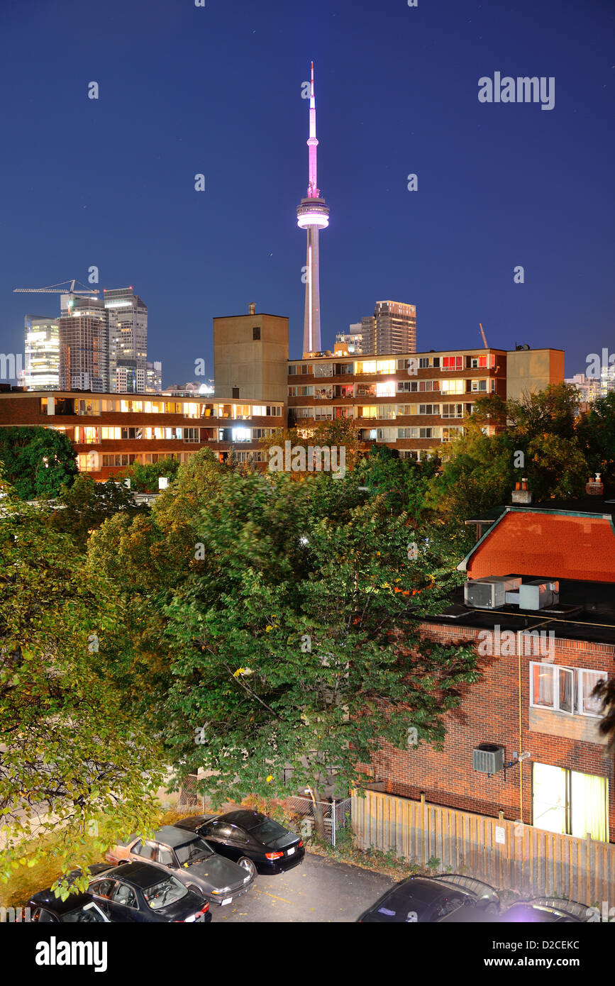 Skyline toronto night panorama hi-res stock photography and images - Alamy