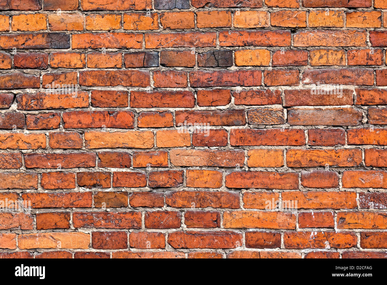 Old weathered red brick wall as background Stock Photo - Alamy