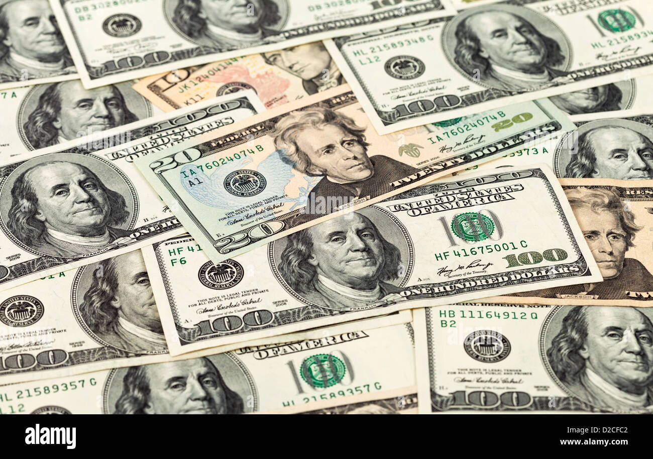 Heap of dollars, money background Stock Photo - Alamy