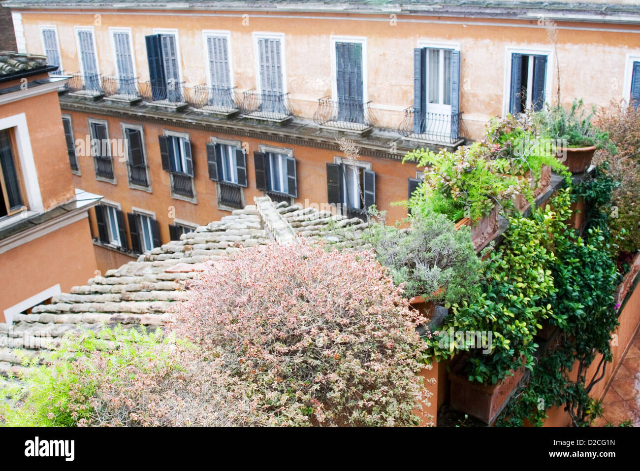 Rome roof garden hi-res stock photography and images - Alamy