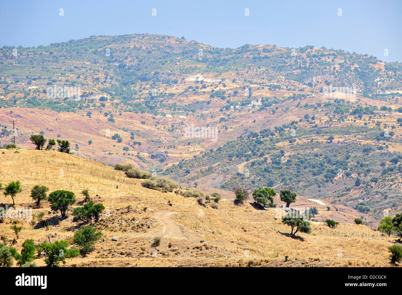 Typical cyprus nature mountains landscape Stock Photo - Alamy