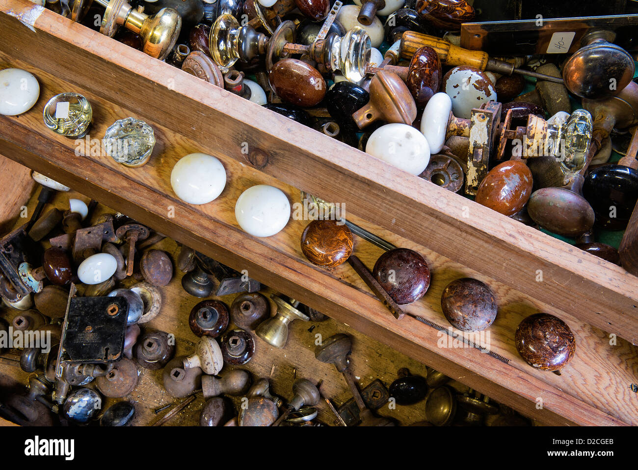 Old door knobs Stock Photo - Alamy