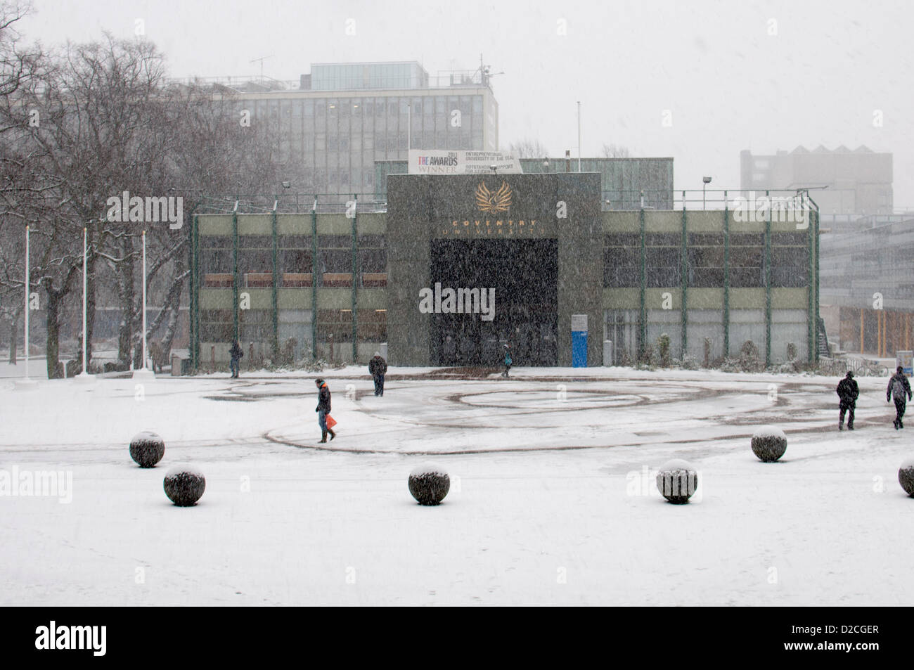 The Allan Berry Building, Coventry University, in snowy weather ...