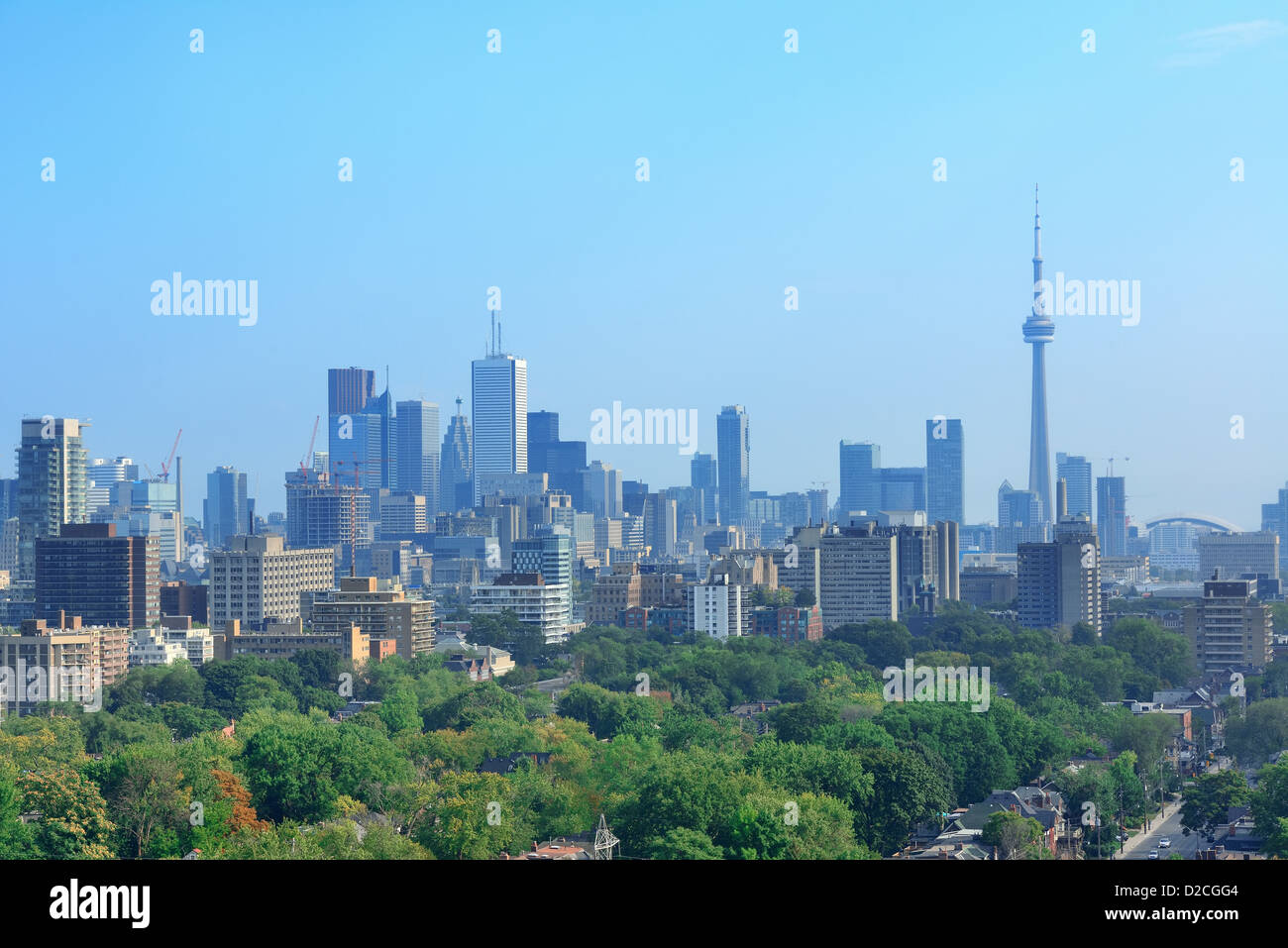 Toronto city skyline view with park and urban buildings Stock Photo - Alamy