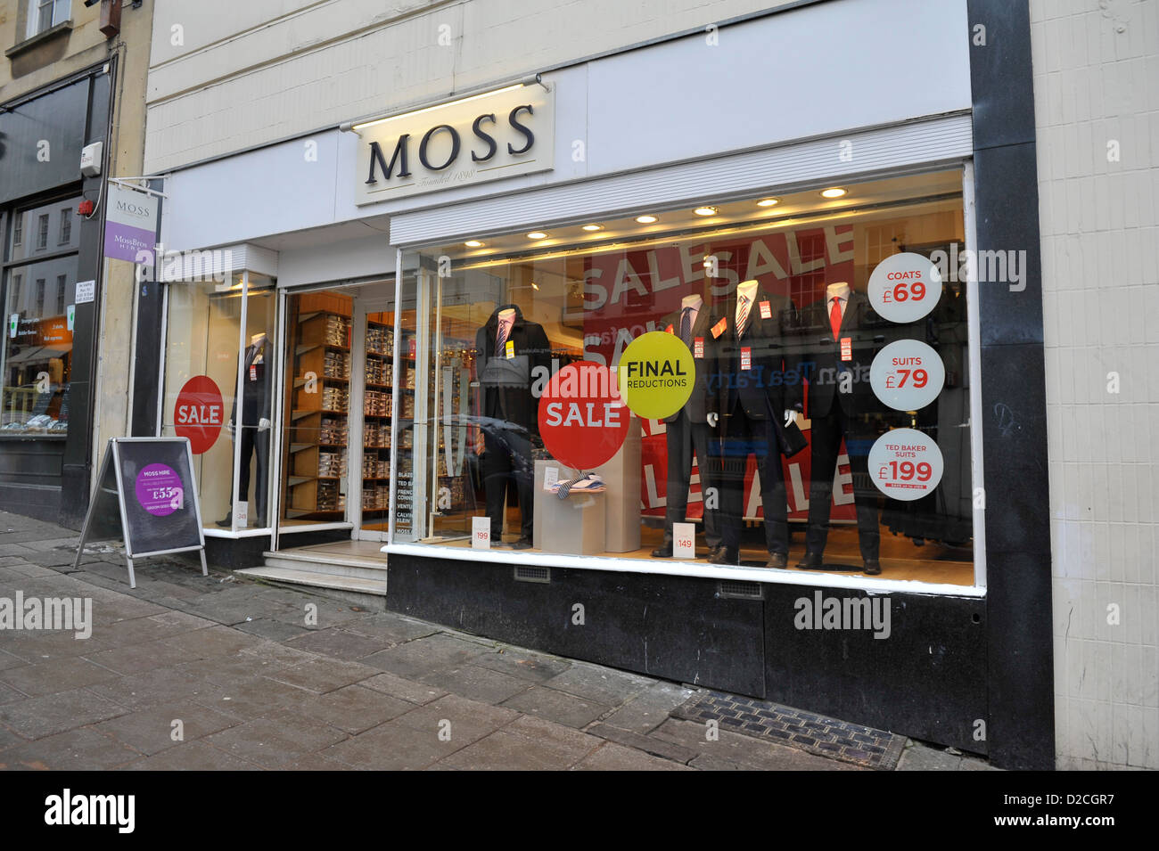 Moss Retail shop or unit on UK street Stock Photo - Alamy