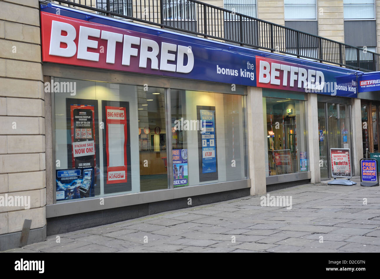 Betfred Retail shop or unit on UK street Stock Photo - Alamy