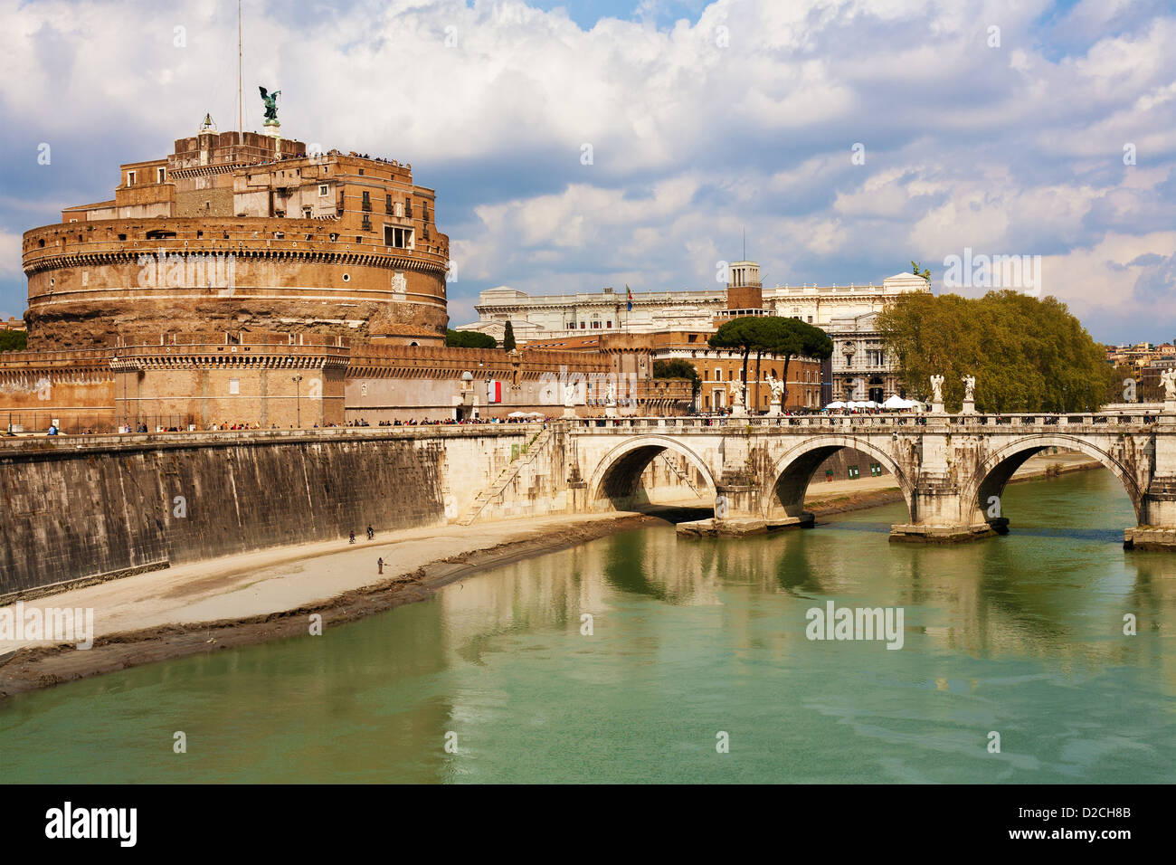 Saint Angel Fortress and Tiber river in Rome, Italy Stock Photo - Alamy