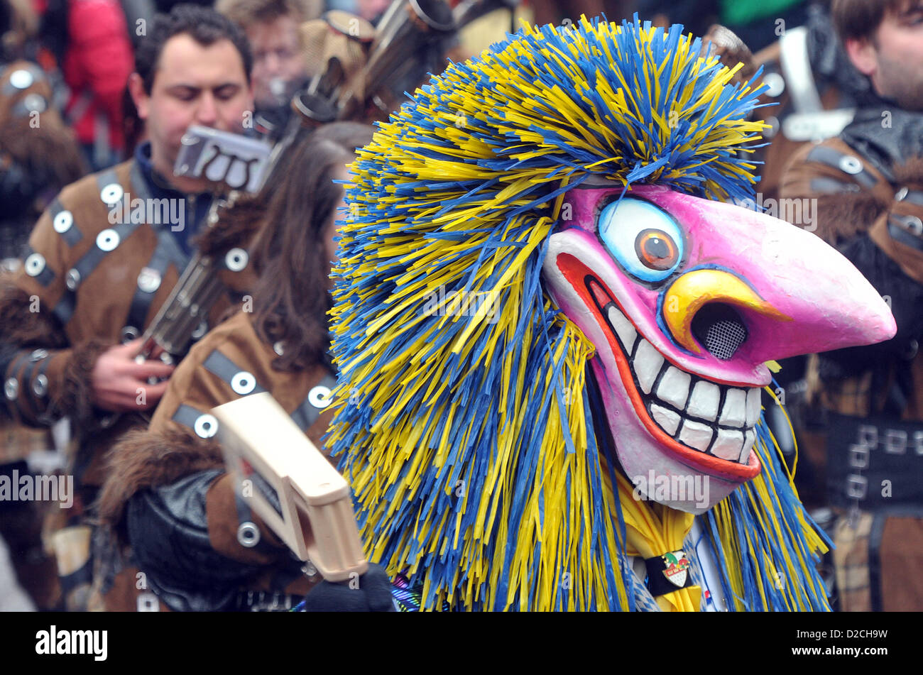 Winter fools march during a traditional processesion, also known as ...