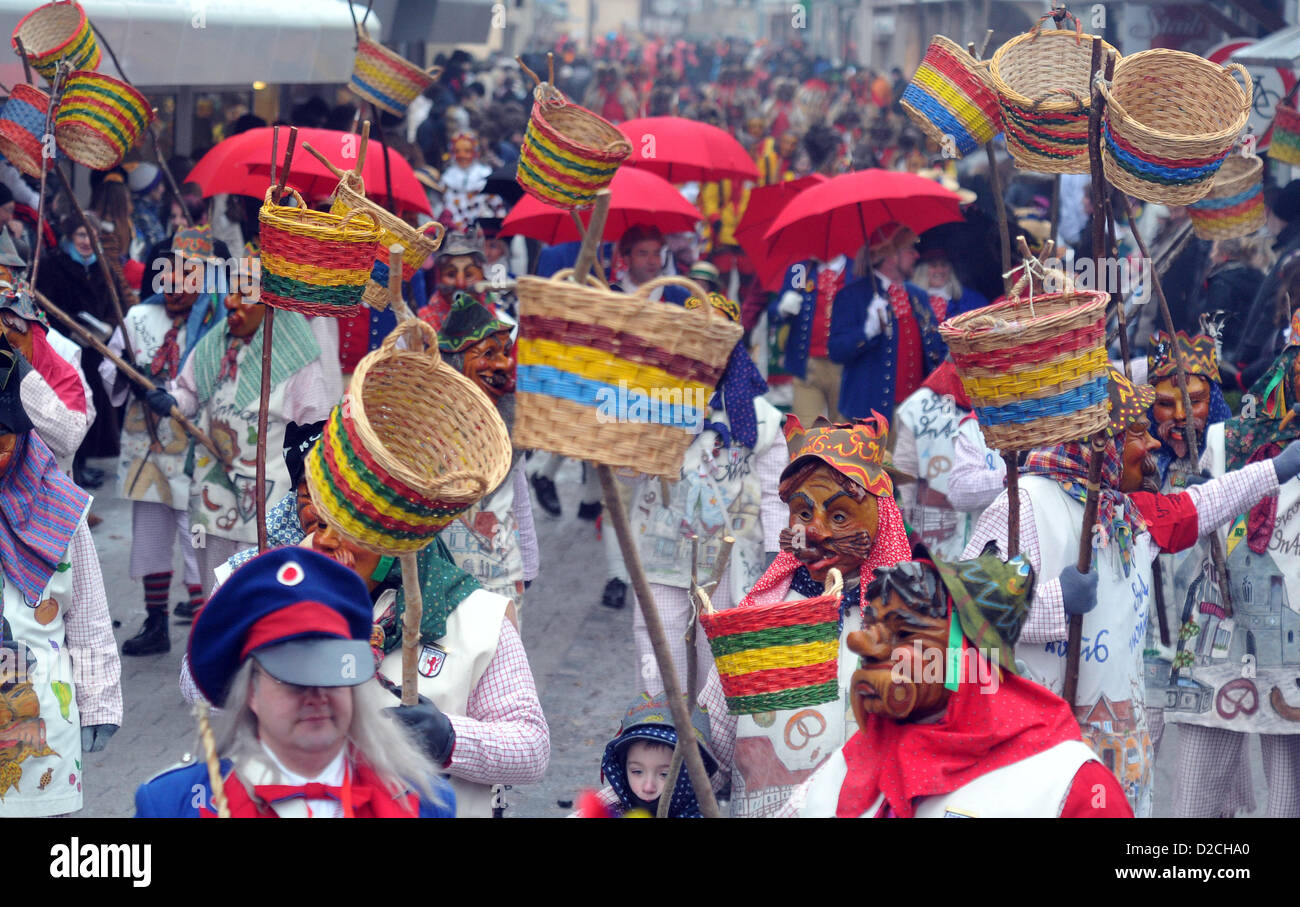 Winter fools march during a traditional processesion, also known as ...