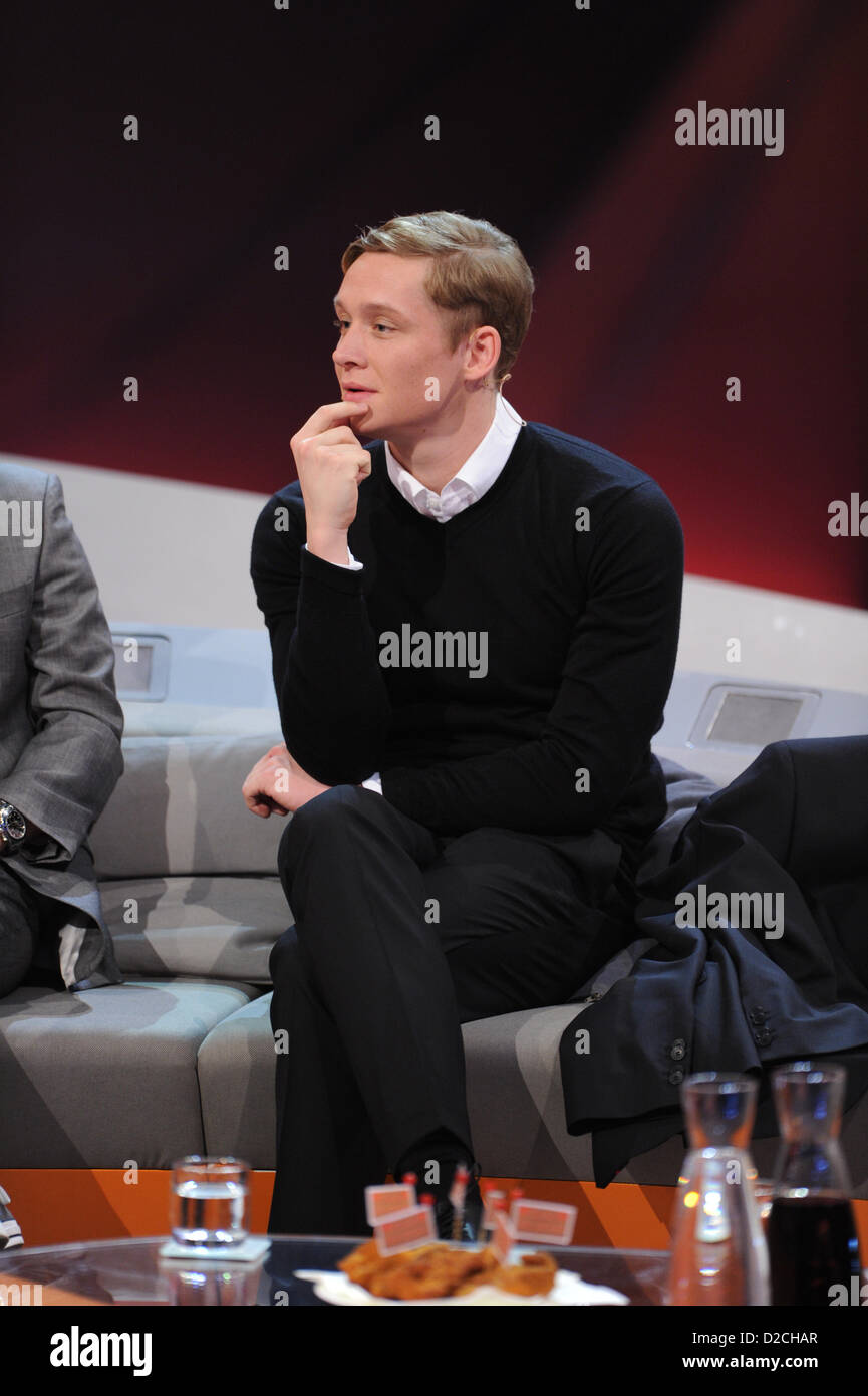 German actor Matthias Schweighoefer is pictured during the German TV ...