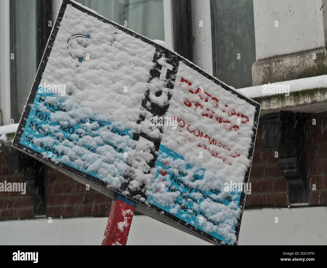 Snow storm covered inner London around Hackney Stock Photo - Alamy