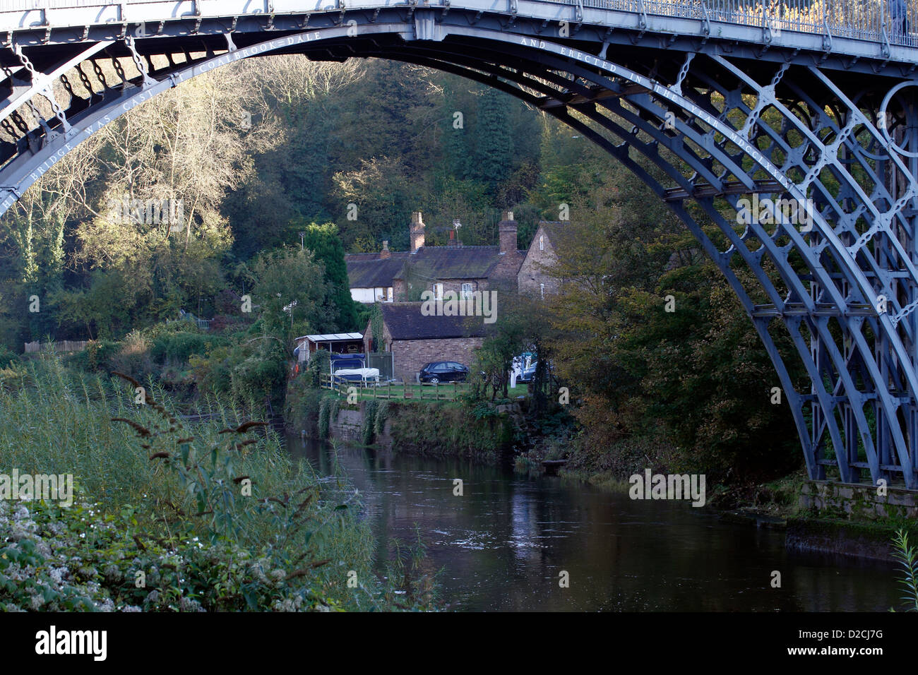Iron Bridge at the Ironbridge Gorge made by Abraham Darby Stock Photo ...
