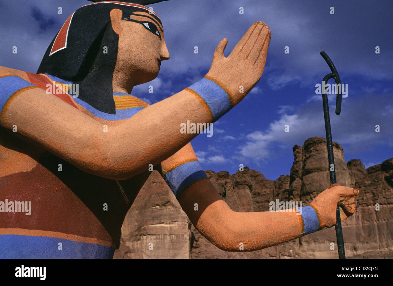 A sculpture depicting ancient Egyptian man at King Solomon's Pillars in ...