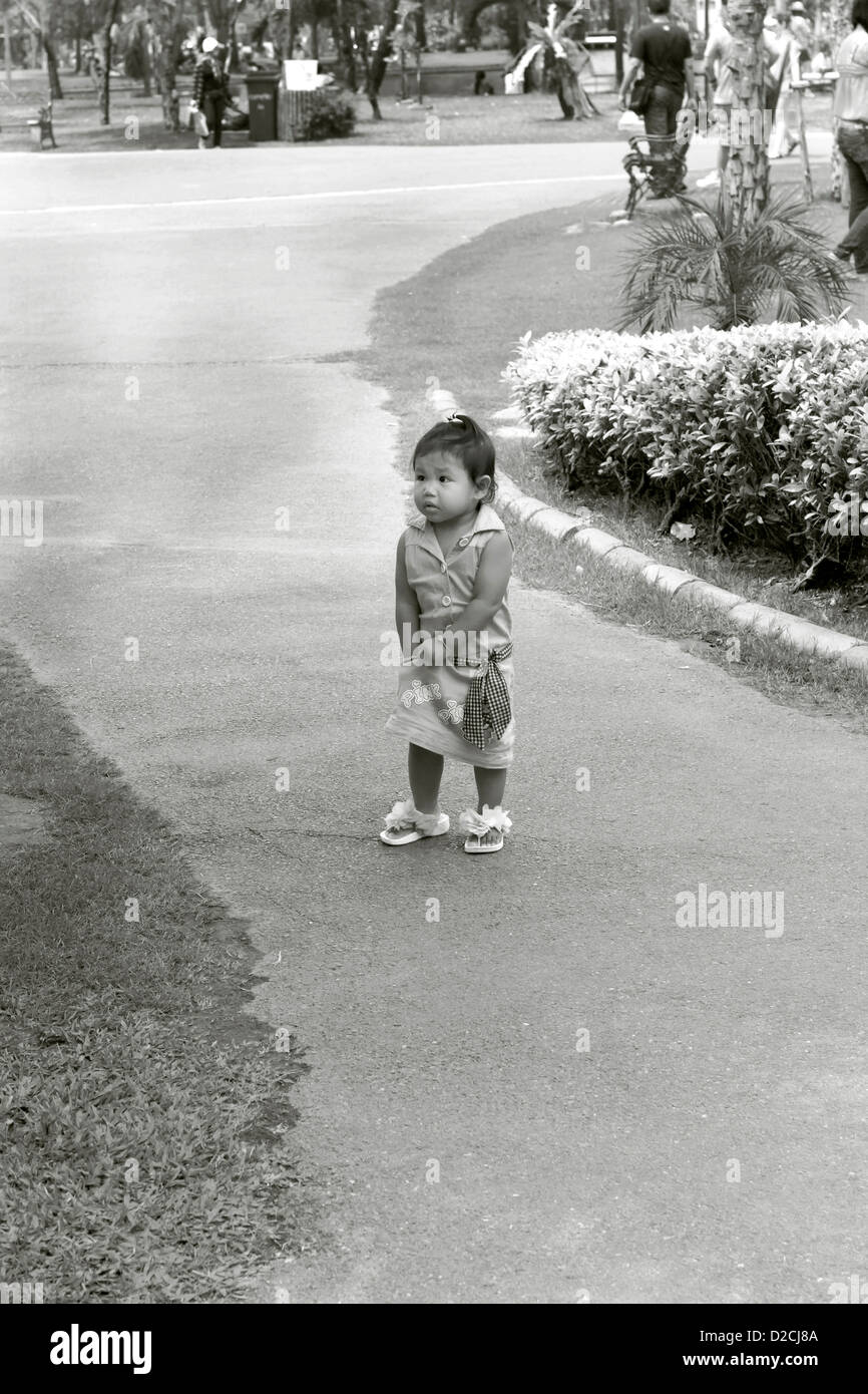 Confused toddler at Chatuchak Weekend Market Stock Photo - Alamy