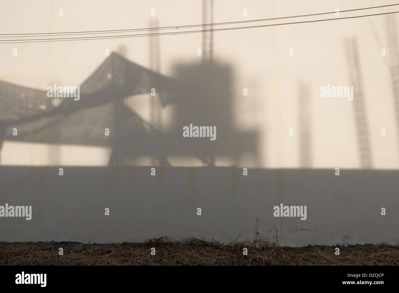 Telephone line shadow on building hi-res stock photography and images ...
