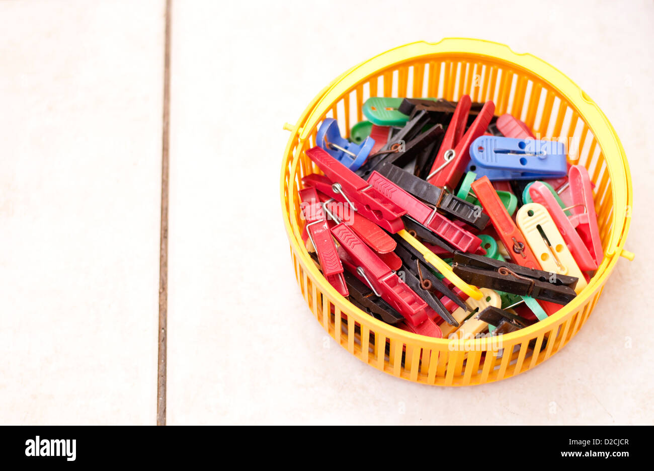 Colorful clothes pegs Stock Photo - Alamy