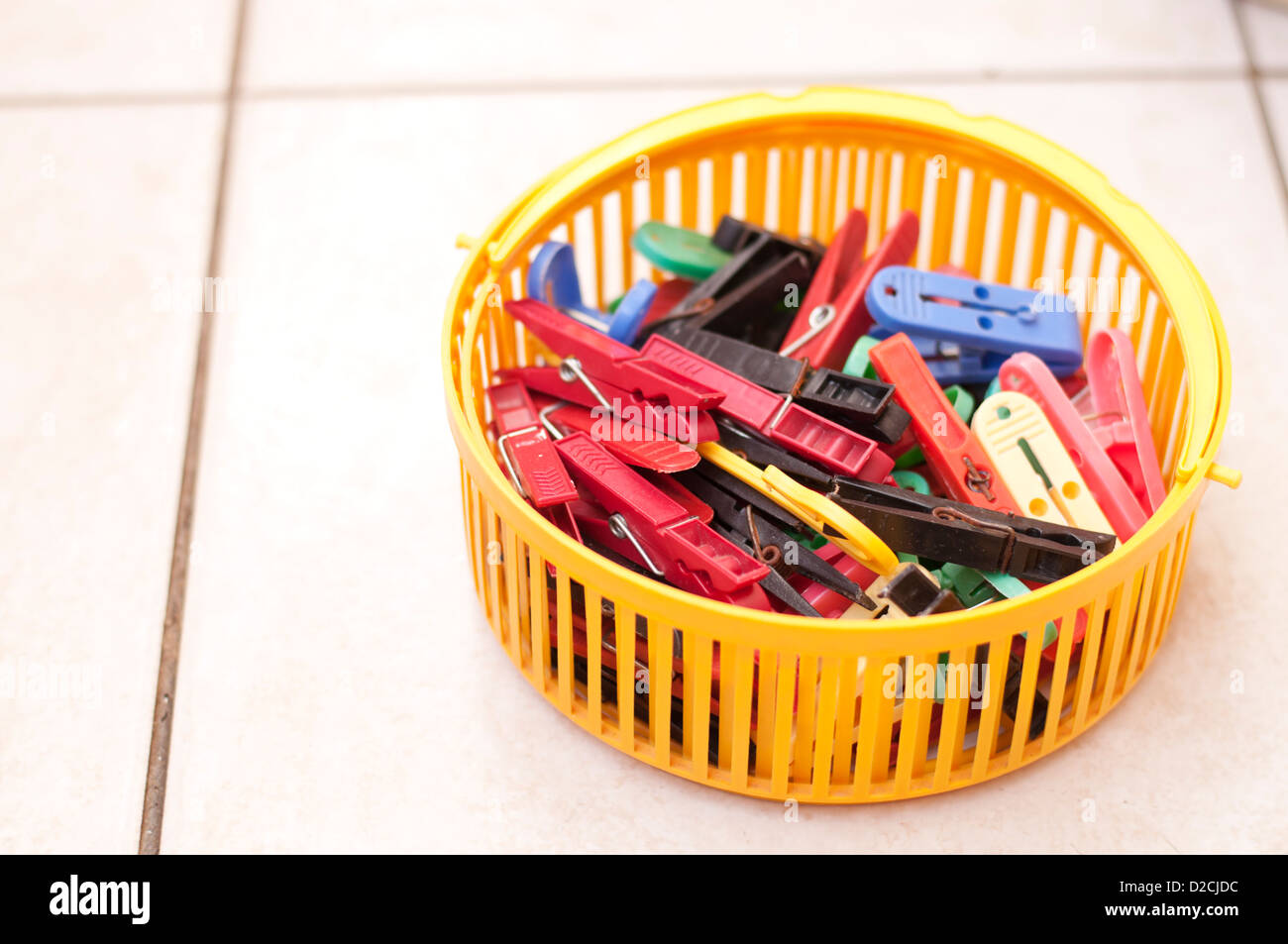 Colorful clothes pegs Stock Photo - Alamy