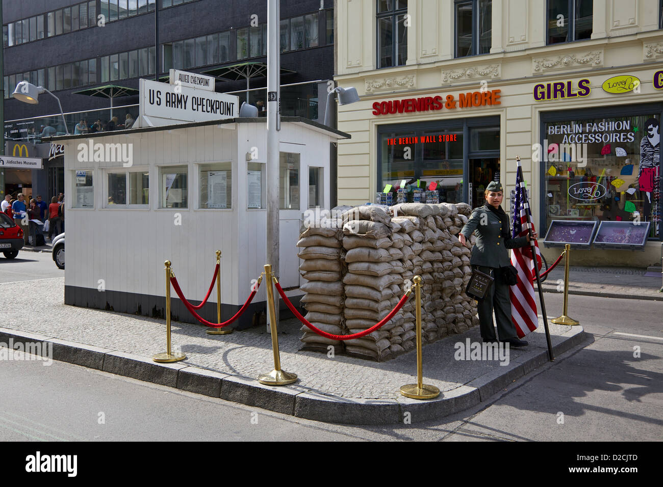 The site known as "checkpoint Charlie" is now a tourist attraction ...