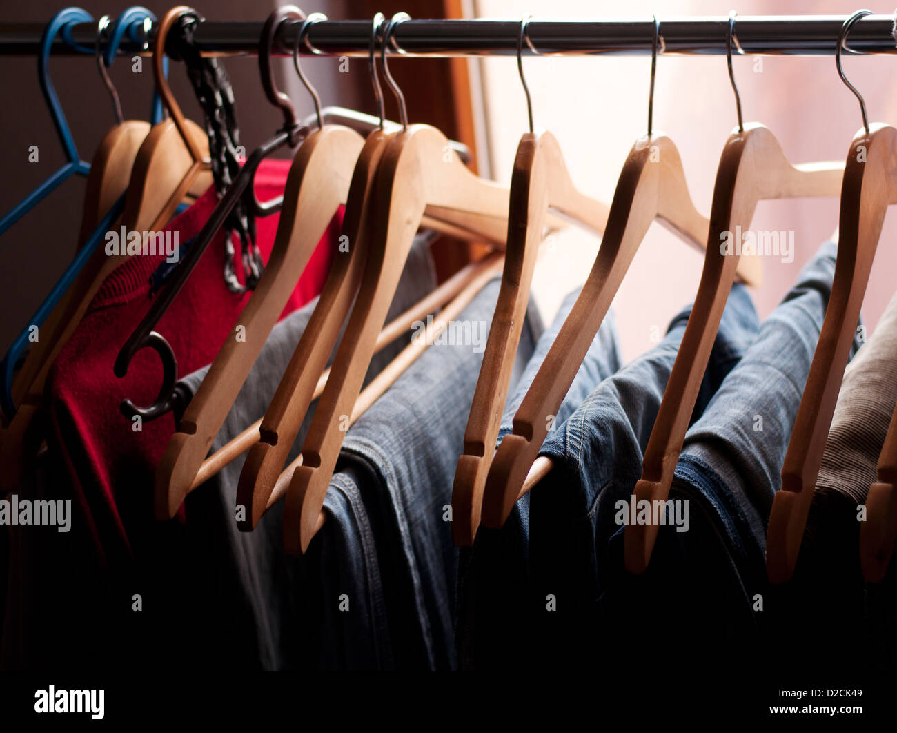 Wardrobe hangers hi-res stock photography and images - Alamy