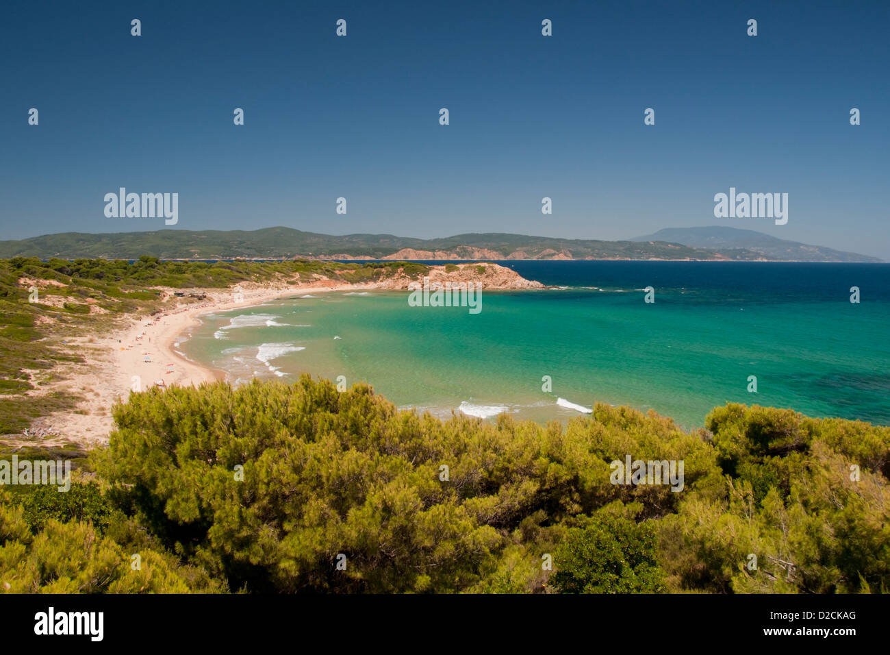 Overlooking Elias Beach in Skiathos Stock Photo - Alamy
