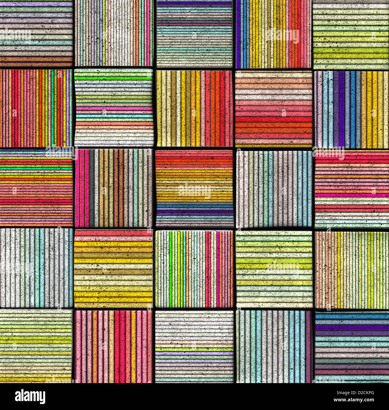 3d abstract striped tile backdrop in rainbow color Stock Photo - Alamy