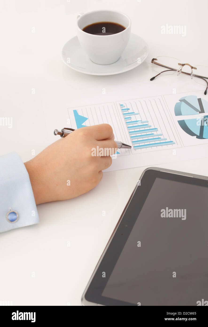 financial charts and graphs on the table Stock Photo - Alamy