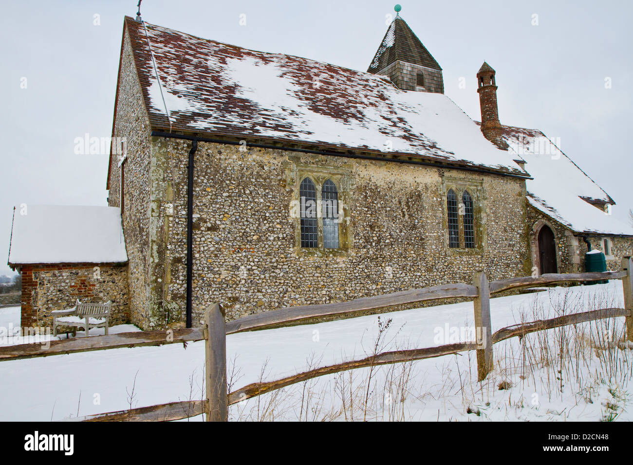 Chapel of St Hubert Idsworth Hampshire Stock Photo - Alamy