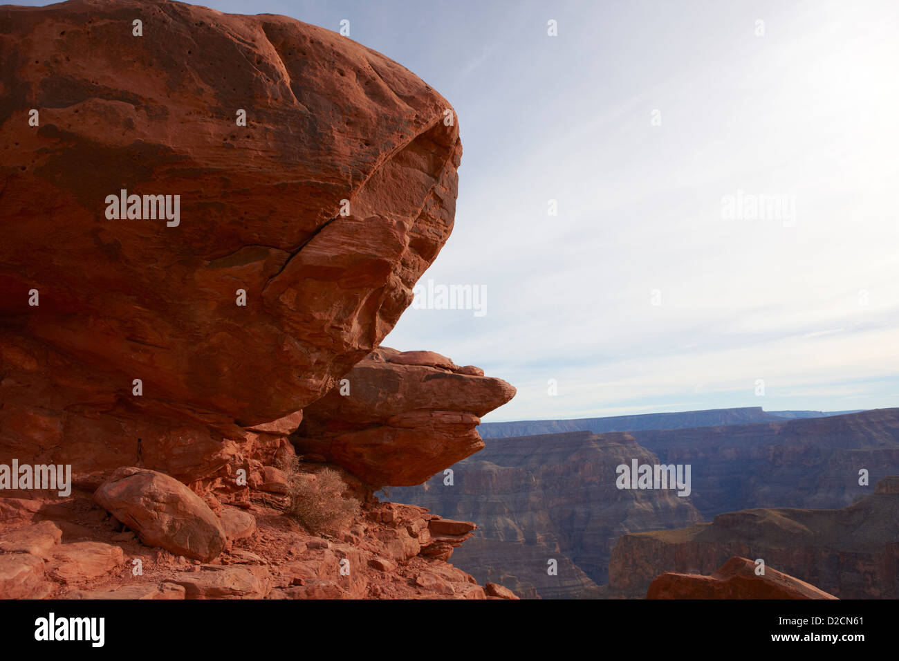large rocks overlooking the grand canyon guano point Grand Canyon west ...