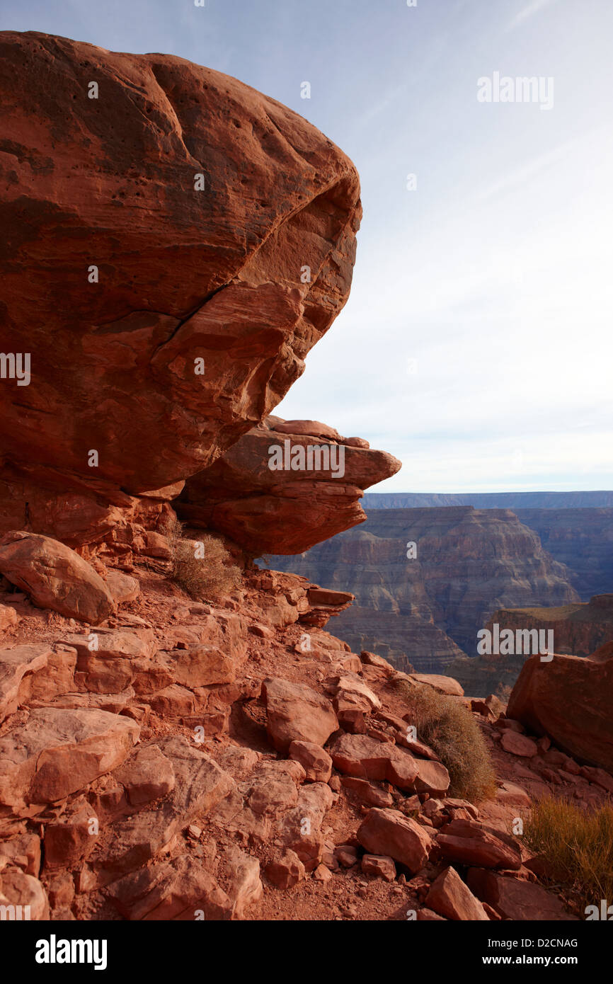 large rocks overlooking the grand canyon guano point Grand Canyon west ...
