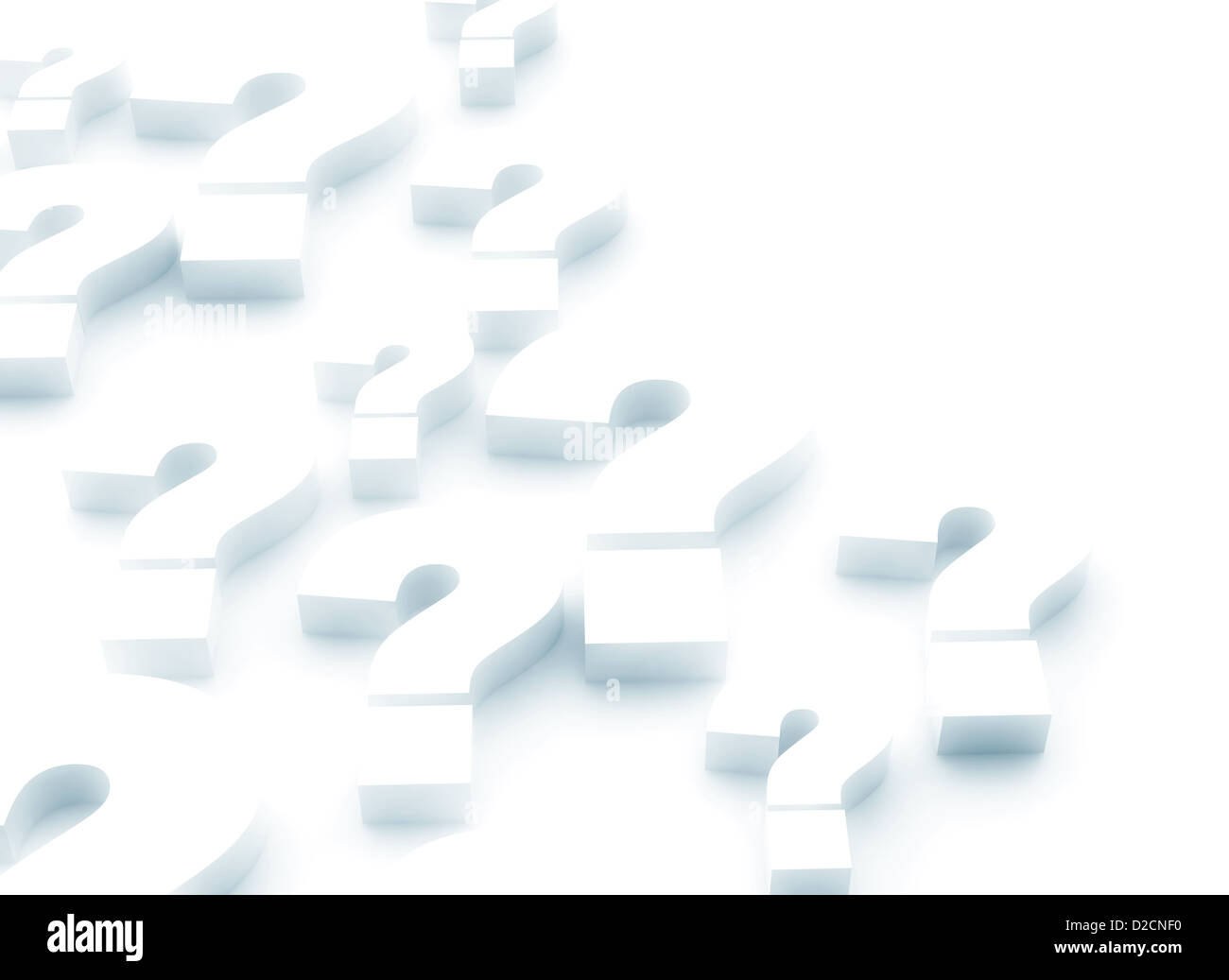 Question marks on white background Stock Photo - Alamy