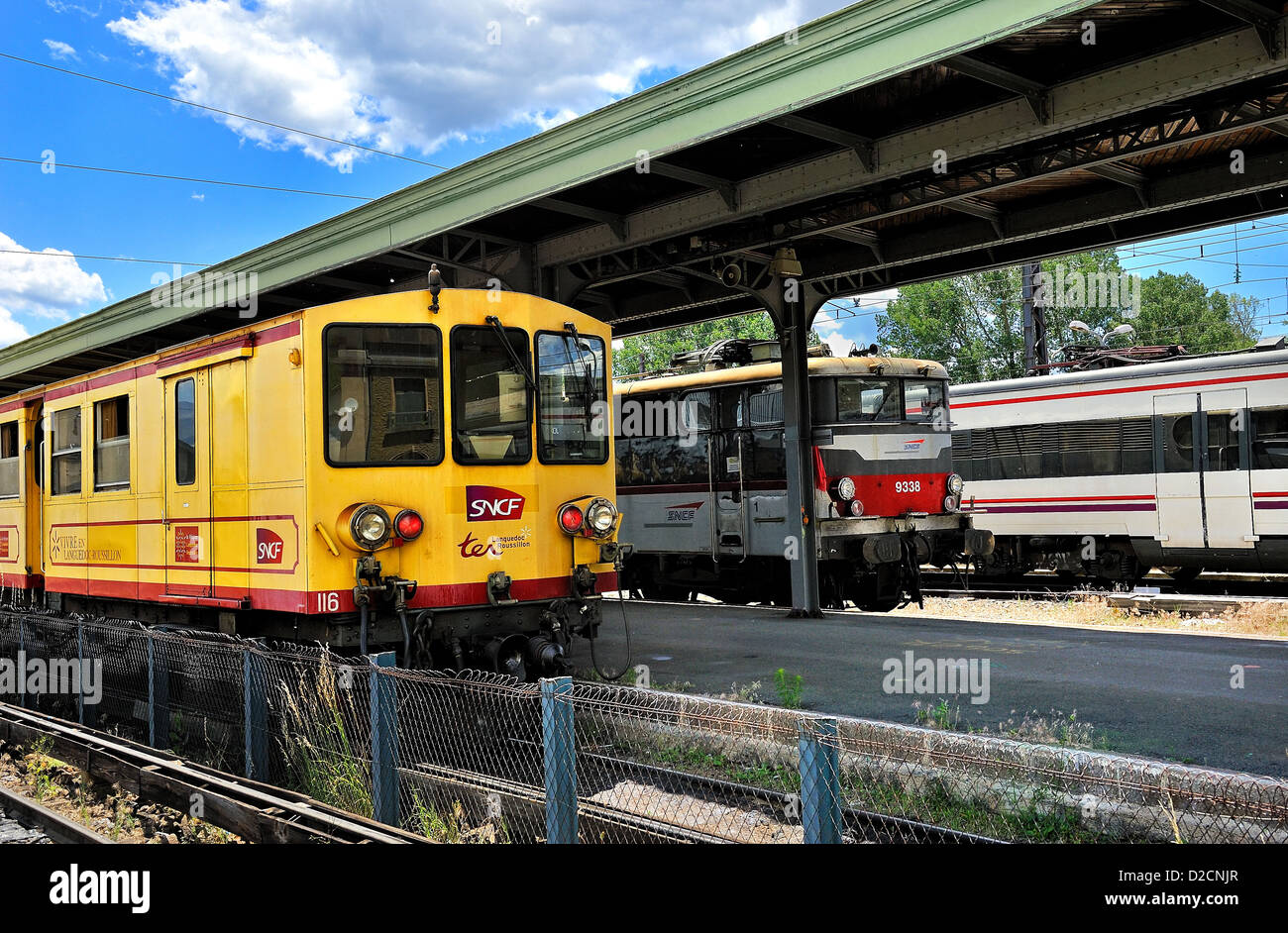 Historics trains; Train Jaune, France Stock Photo - Alamy
