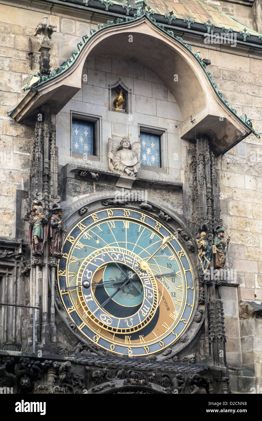Clock tower in old town square of Prague Stock Photo - Alamy