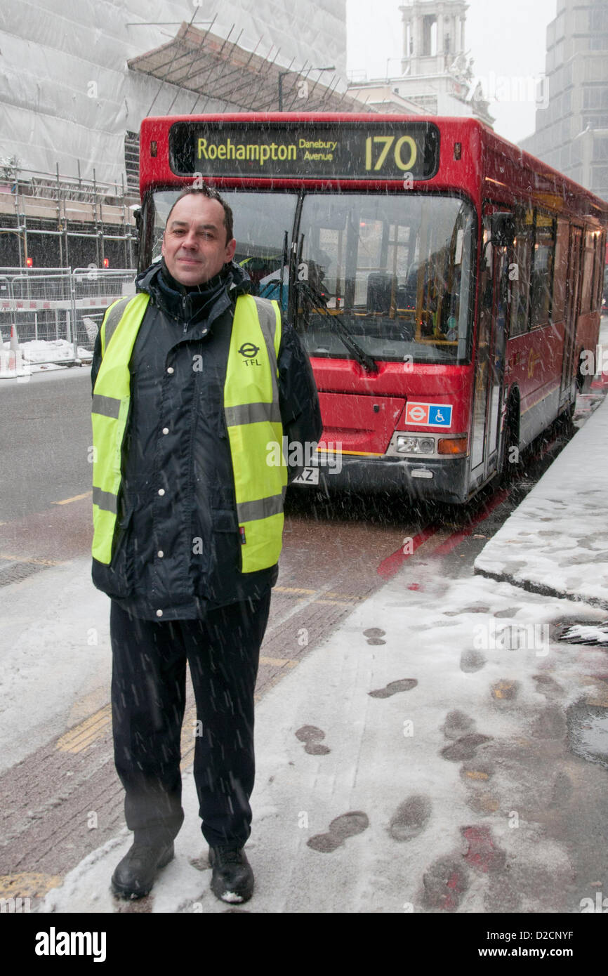 London, UK. 20/01/13. A Transport for London Revenue Inspector has been ...