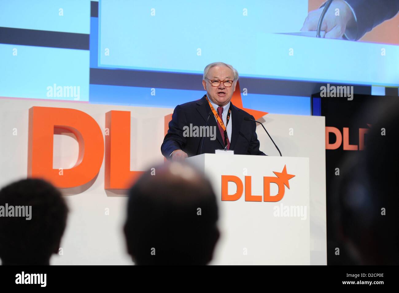 MUNICH/GERMANY - JANUARY 20: Dr. Hubert Burda speaks on the podium ...