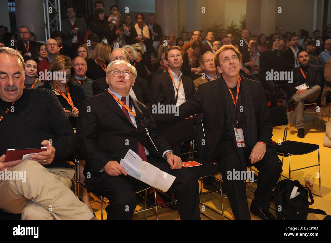 MUNICH/GERMANY - JANUARY 20: Dr. Hubert Burda (m.) follows a speach ...