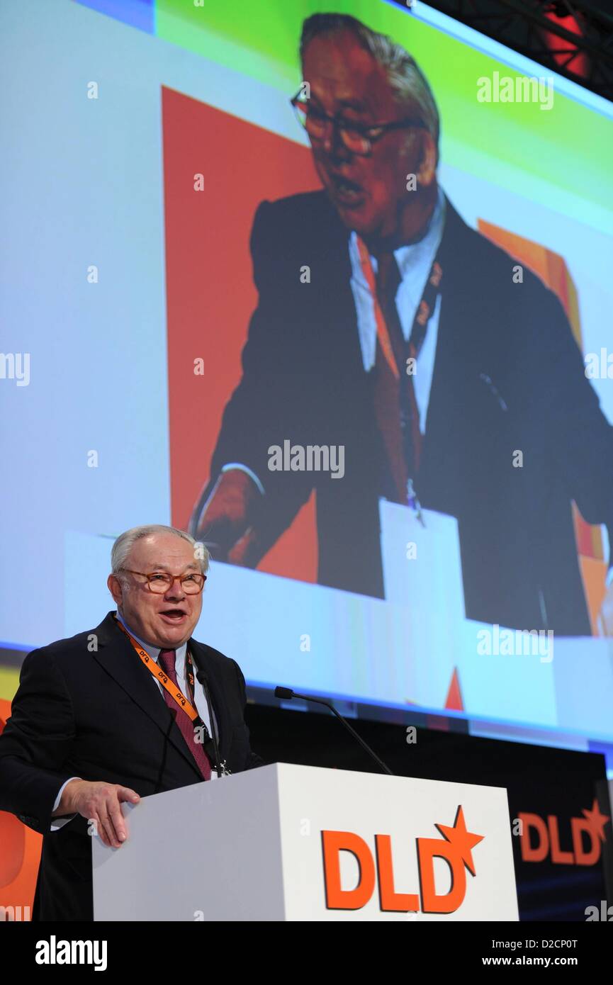 MUNICH/GERMANY - JANUARY 20: Dr. Hubert Burda speaks on the podium ...