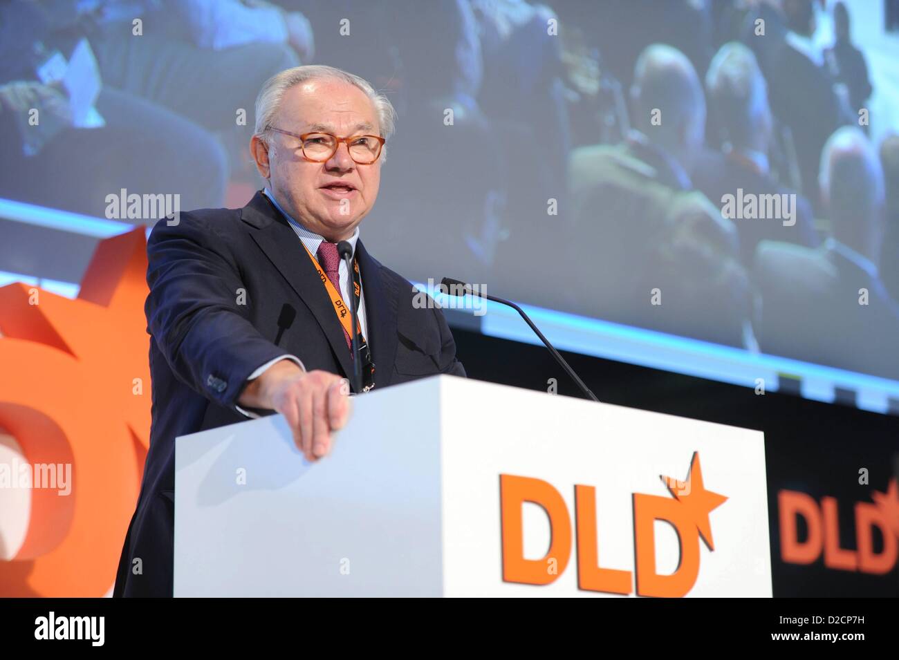 MUNICH/GERMANY - JANUARY 20: Dr. Hubert Burda speaks on the podium ...