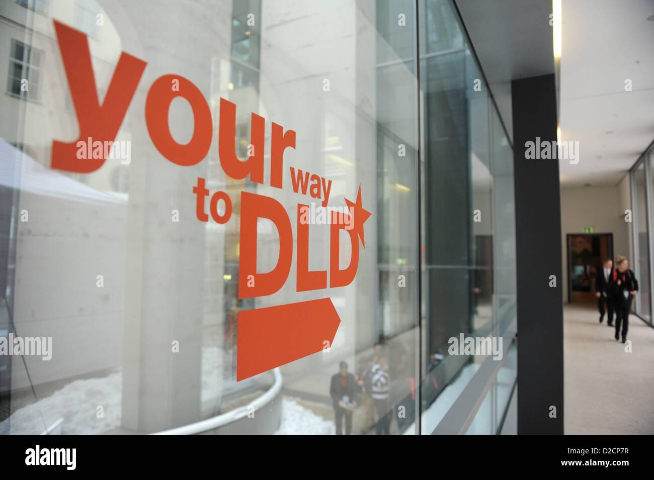 MUNICH/GERMANY - JANUARY 20: A feature of the DLD-Logo during the ...