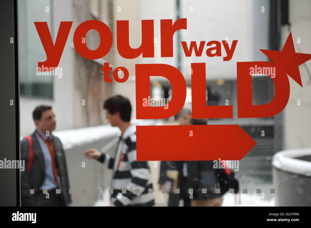 MUNICH/GERMANY - JANUARY 20: A feature of the DLD-Logo during the ...
