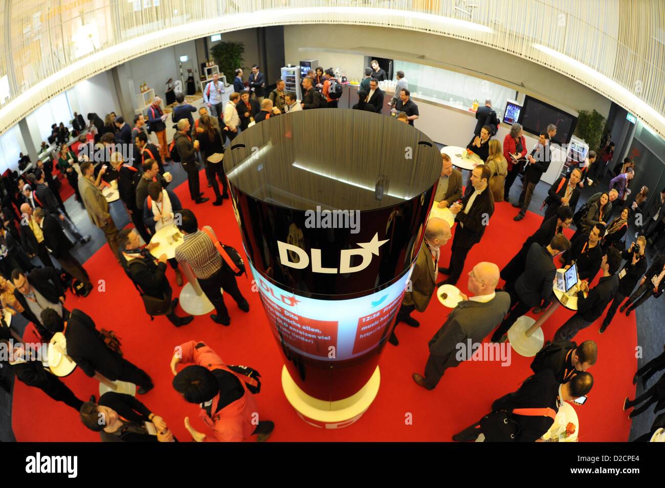 MUNICH/GERMANY - JANUARY 20: A feature of the DLD-Logo during the ...