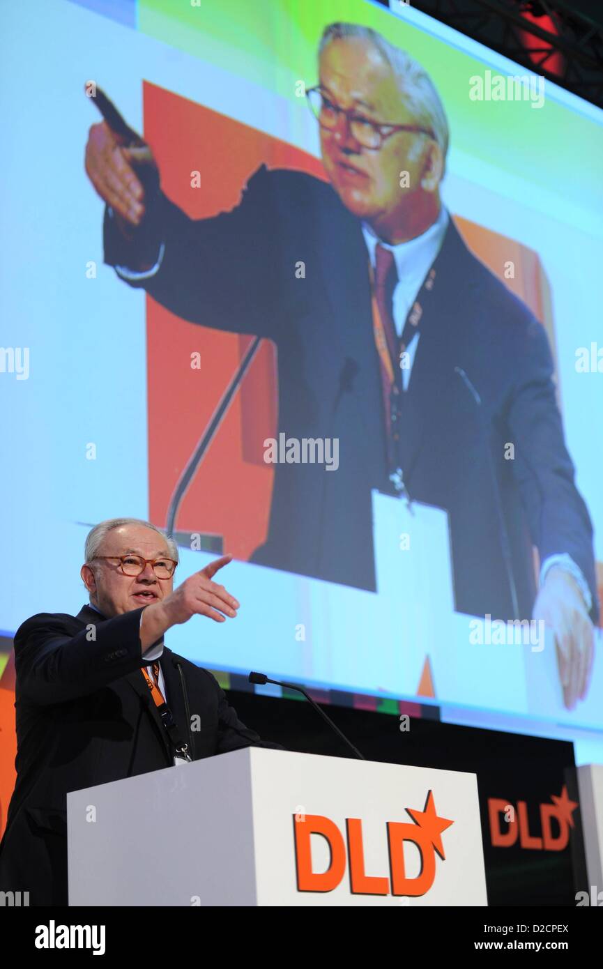 MUNICH/GERMANY - JANUARY 20: Dr. Hubert Burda speaks on the podium ...