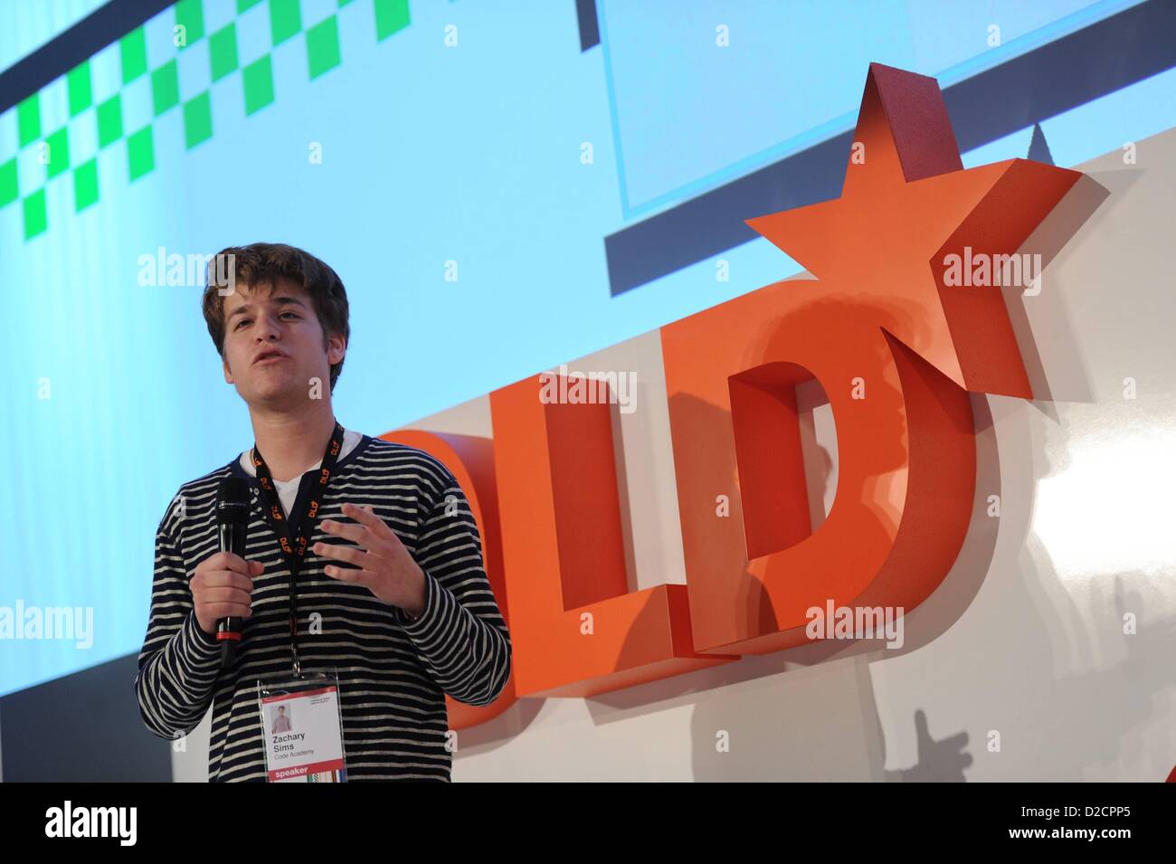 MUNICH/GERMANY - JANUARY 20: Zachary "Zach" Sims (Coedecademy) speaks ...