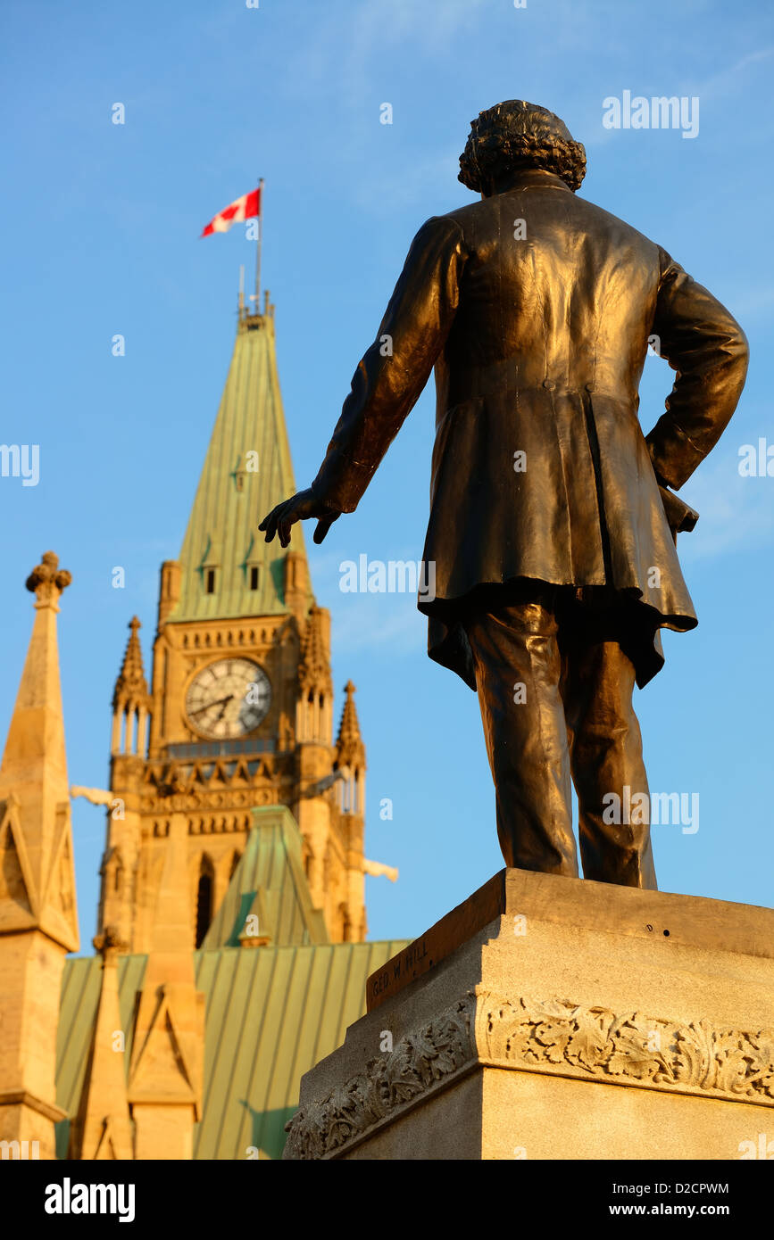 Statue and historical architecture in Ottawa, Canada Stock Photo - Alamy