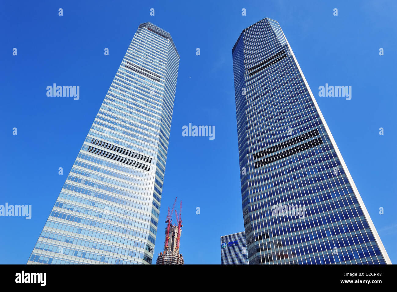 Urban Skyscraper with blue sky Stock Photo - Alamy