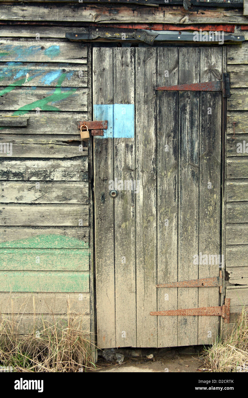 An old weathered wooden shack door Stock Photo - Alamy