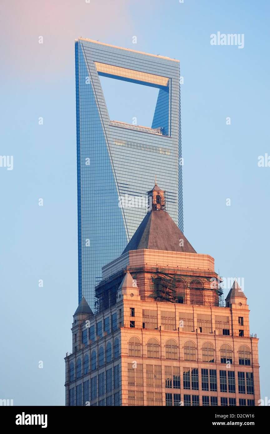 Shanghai urban architecture closeup Stock Photo - Alamy